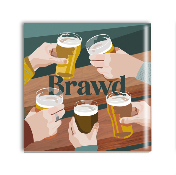 Brawd / Brother Coaster 100mm x 100mm Sale price £3.50
